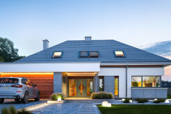 Projekt domu Jelonek Rex - murowana – beton komórkowy 152 m² - koszt ...